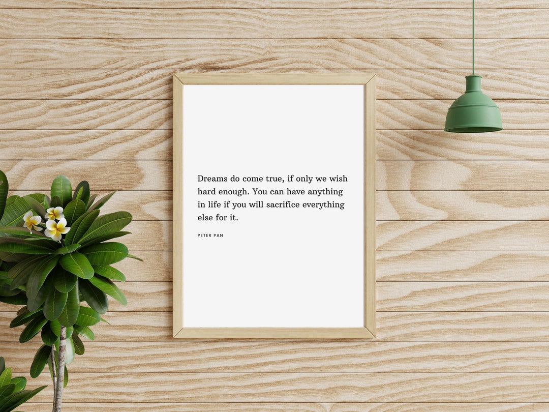 Peter Pan Nursery Quote, Peter Pan Quote Wall Art, Peter Pan Wall Art ...