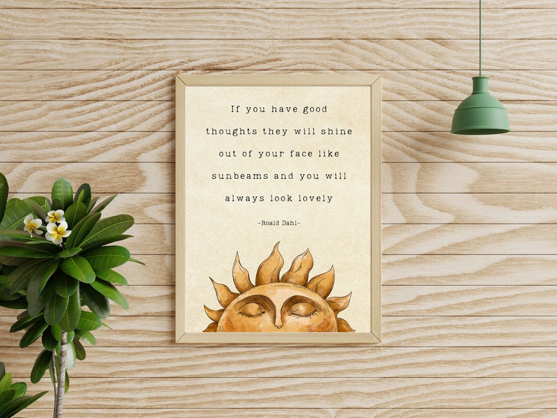 Roald Dahl Quote Art Print, Printable Wall Art Print, Digital Download ...
