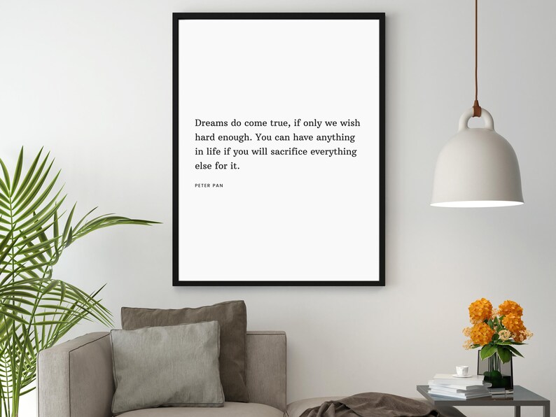 Peter Pan Nursery Quote, Peter Pan Quote Wall Art, Peter Pan Wall Art ...