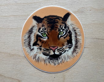 Tiger Vinyl Sticker Animal - Etsy