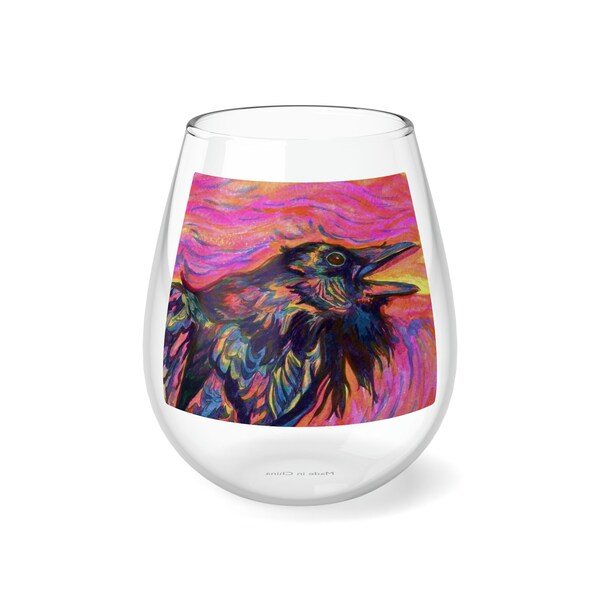 Crow Wine Glass - Etsy