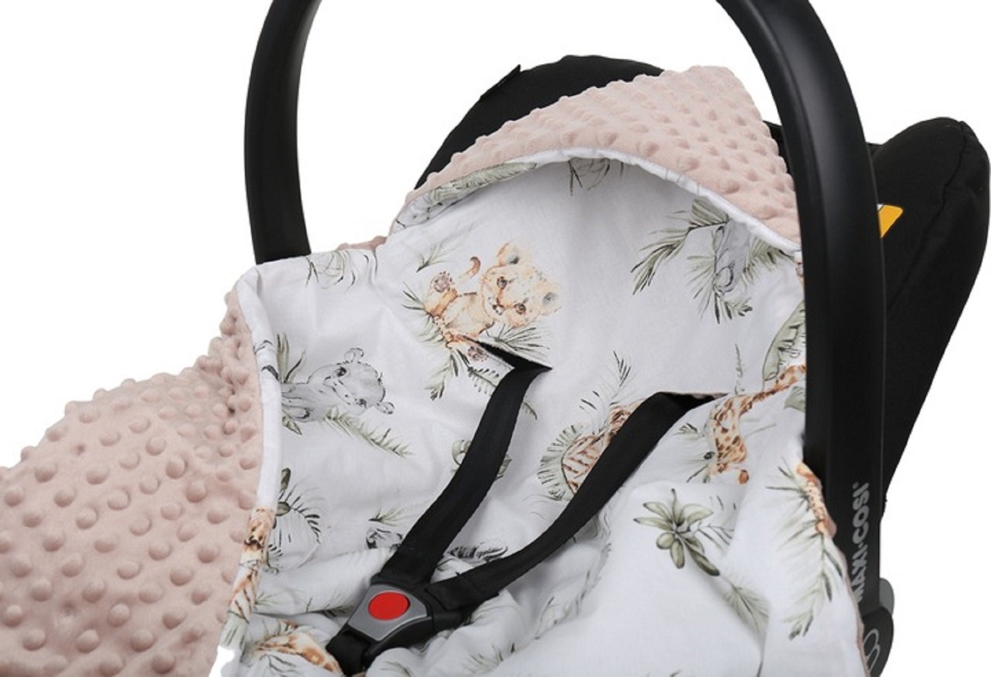 Safari Minky Car Seat Baby Blanket /hooded Car Seat Blanket/ Travel ...