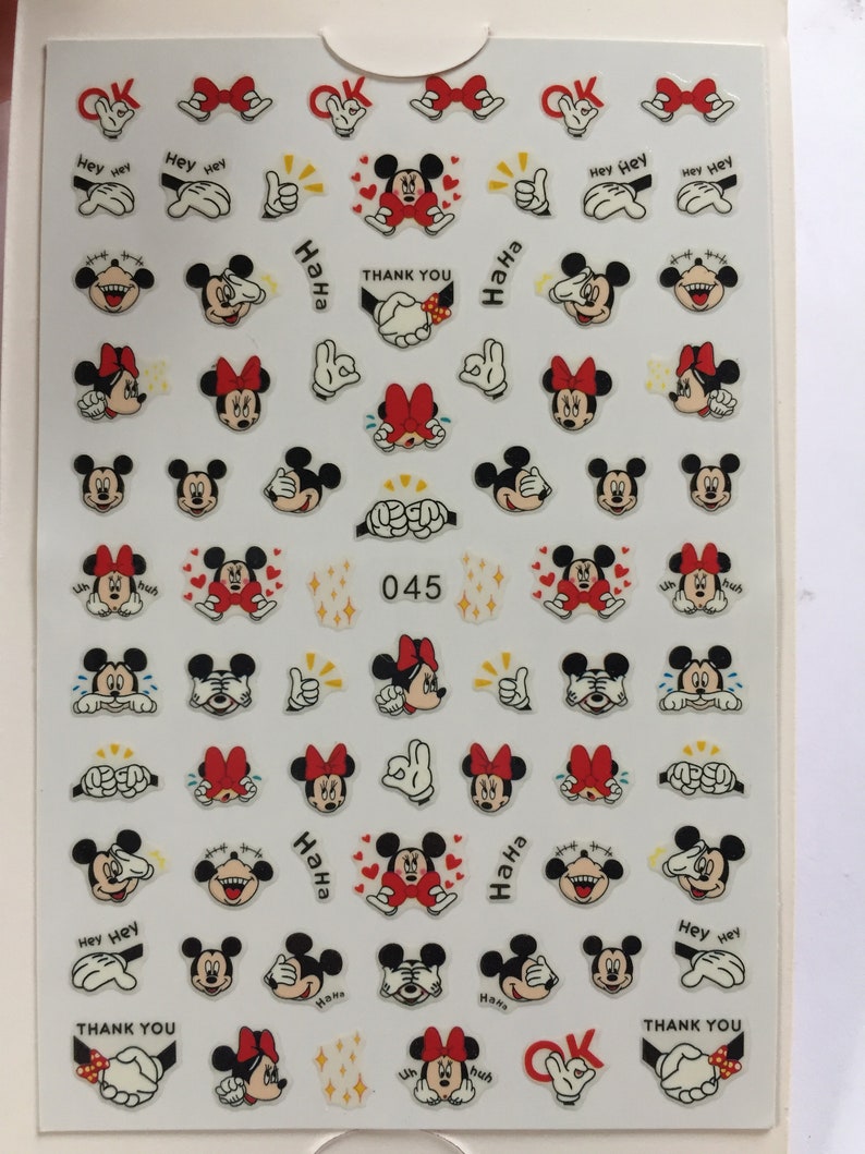 Mouse 8 Nail Stickers 045 - Etsy