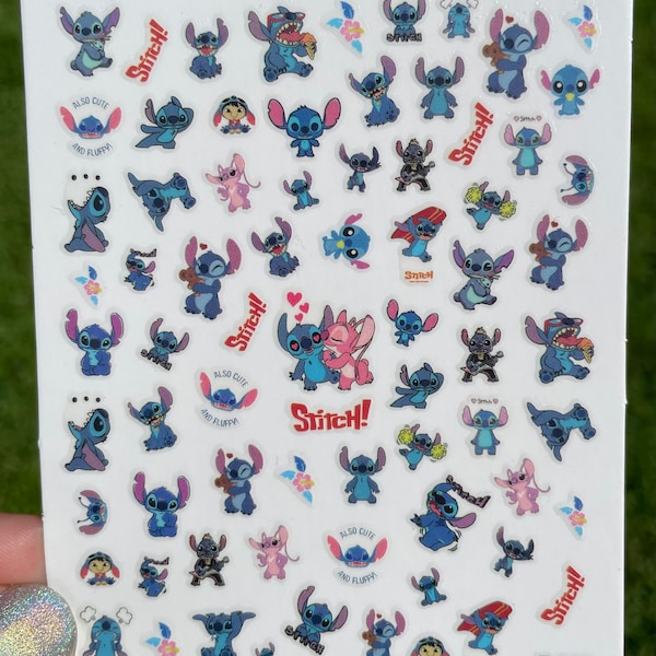 Lilo and Stitch Nail Sticker - Etsy