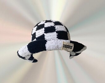 Checkered Hat - Etsy