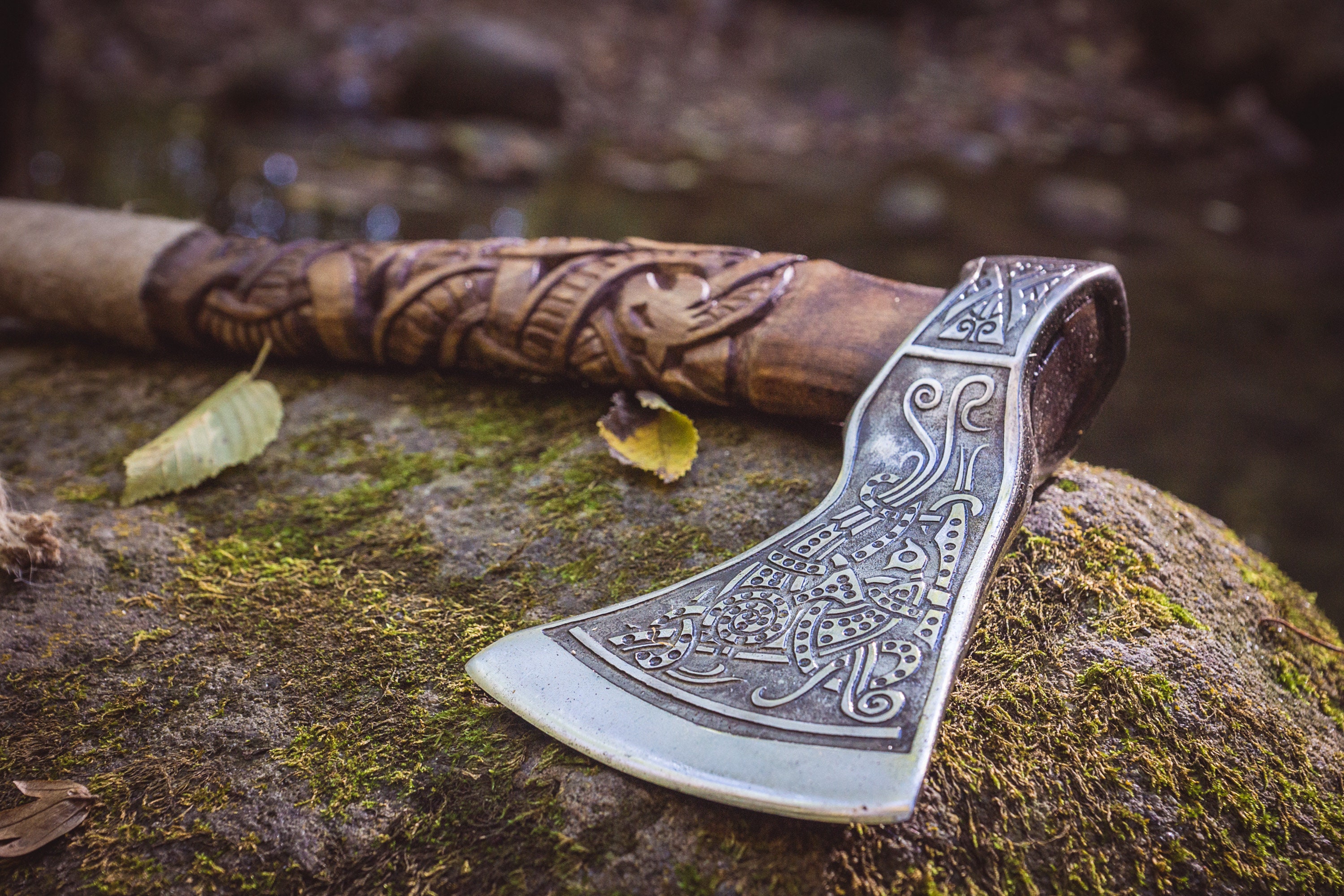 Hacha vikinga nórdica MAMMEN hacha vikinga hacha barbuda | Etsy