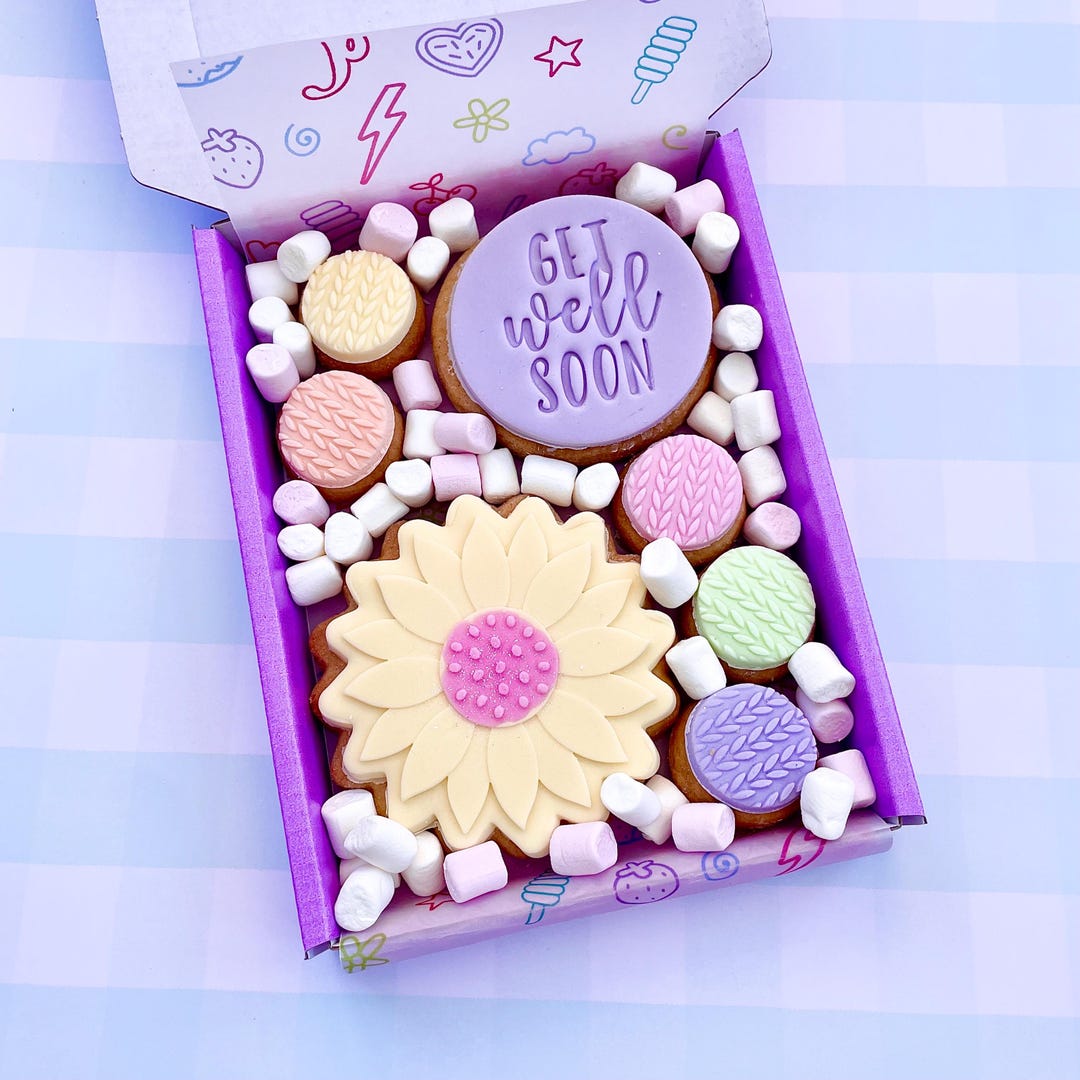 Get Well Soon, Spring Themed, Iced Biscuits, Fondant, Sugar Cookies ...