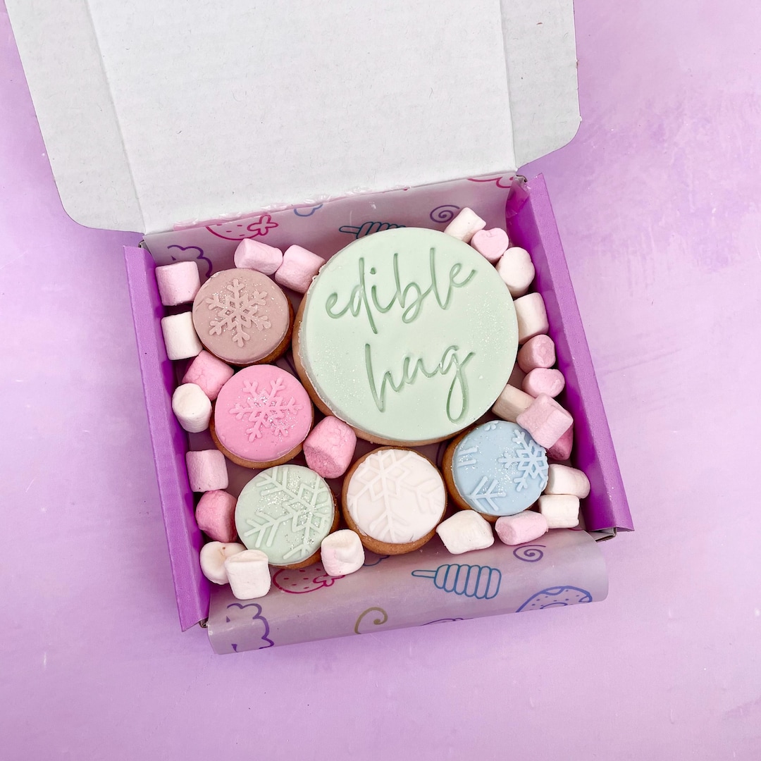 Edible Hug, Winter Themed, Iced Biscuits, Fondant, Sugar Cookies ...