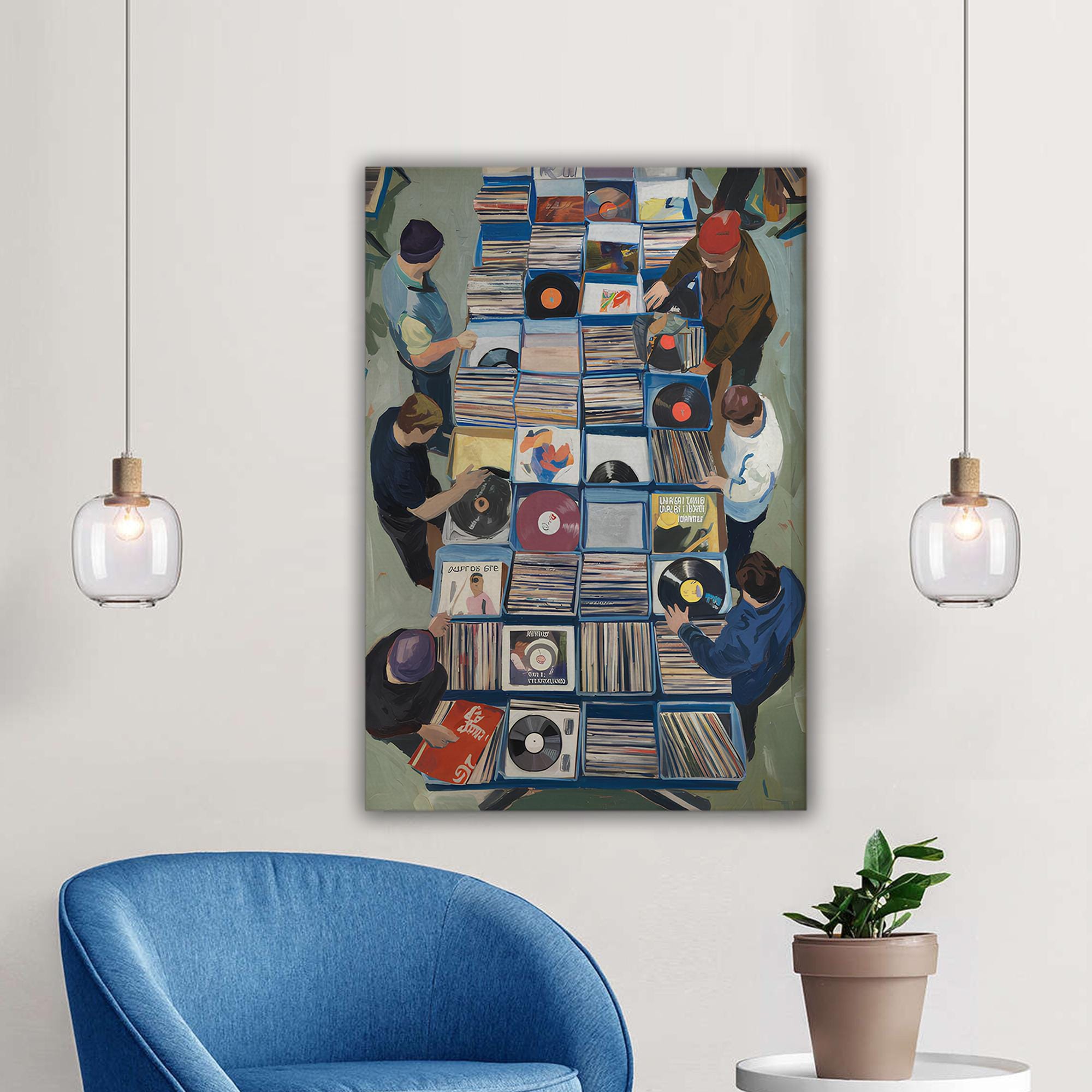 Retro Vinyl Record Store Art Print, Vintage Music Shop Poster - Etsy