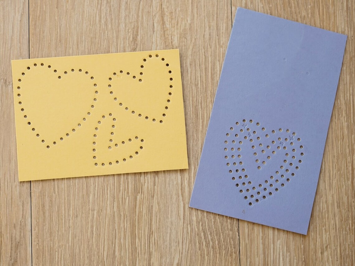 Punching template: Three hearts from points Big Shot | Etsy