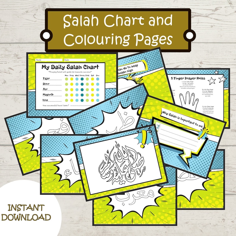 Salah Reward Chart | Namaz Tracker | Islamic Colouring Pages | Muslim ...