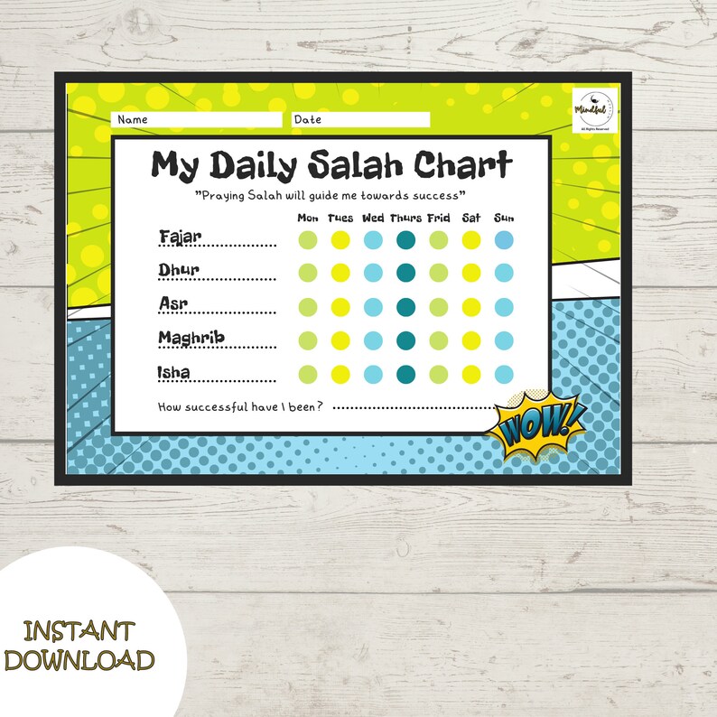 Salah Reward Chart | Namaz Tracker | Islamic Colouring Pages | Muslim ...