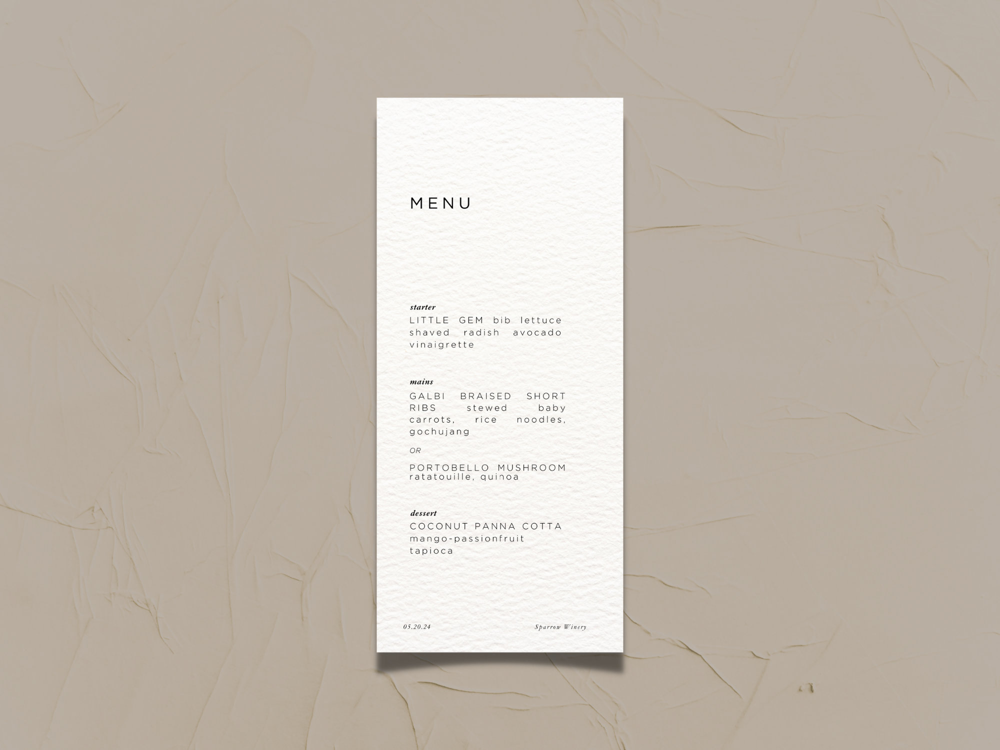 MENU Template | Effortlessly Chic, Sophisticated, Minimalist Menu ...