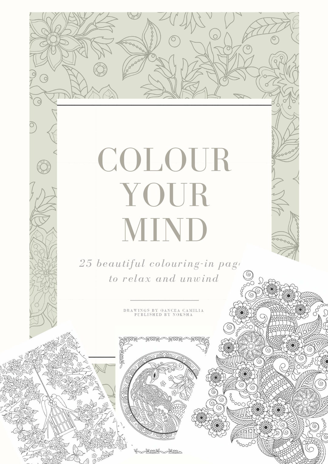 Colouring in Book, Titled Colour Your Mind by Noksha - Etsy Australia