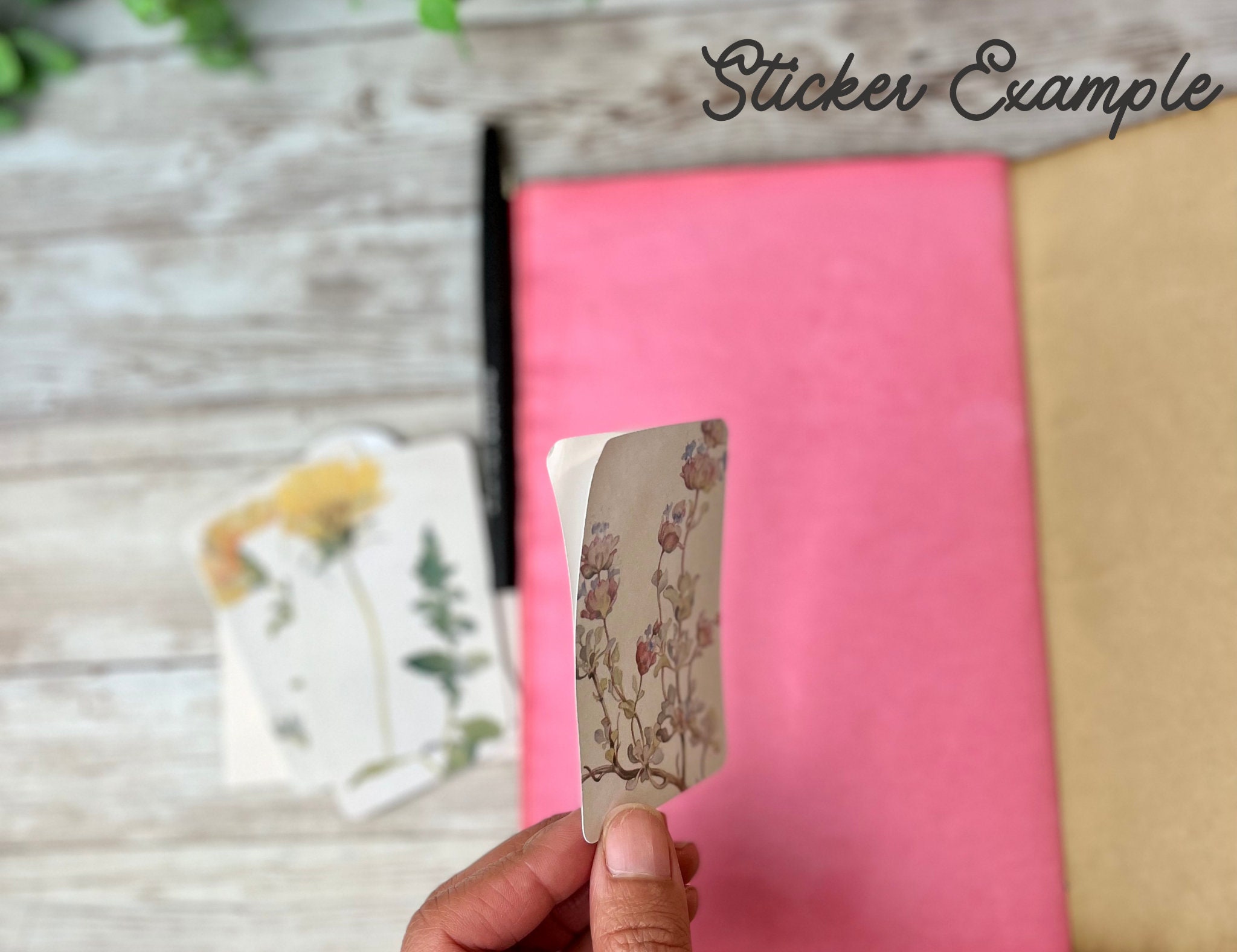 6 Floral Purple Sticker Set - Vintage - Die Cut - Stationary ...