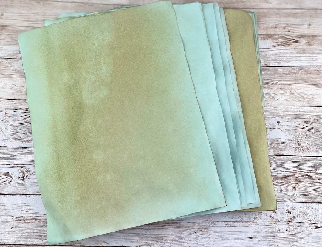 25 Sheets of Blue Coffee Dye Paper -8.5 X 11 in - Stained - Stationary ...