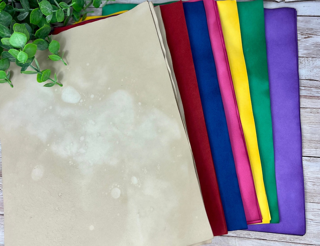35 Sheets of Multicolored Dyed Paper - 5 of Each Color - 8.5 X 11 ...
