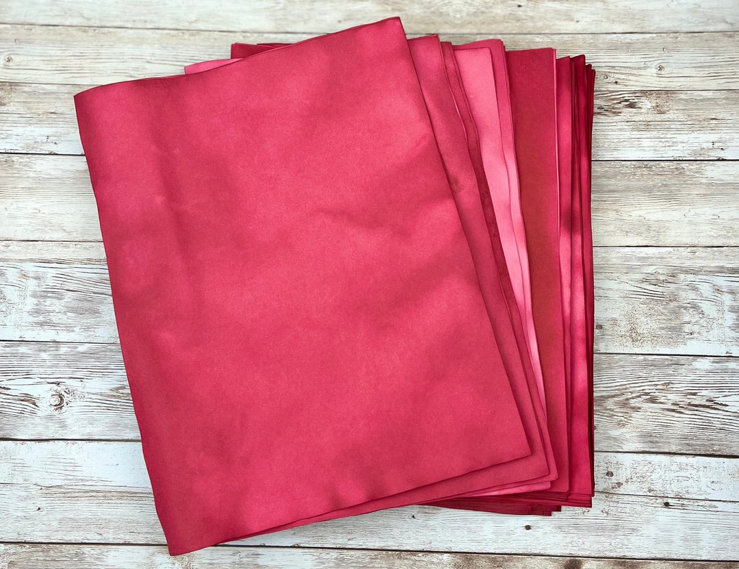 20 Sheets of Red Dye Paper -8.5 X 11 in - Stained - Stationary ...