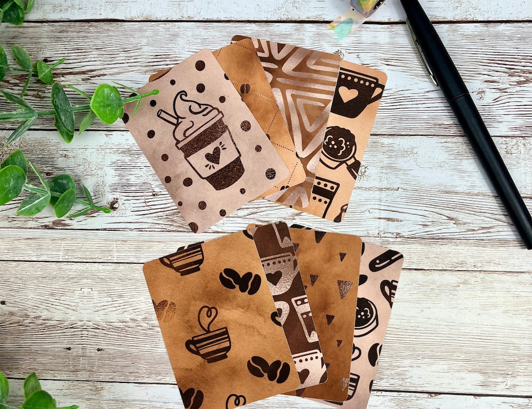 8 Coffee Theme Sticker Pack - Vintage - Die Cut - Stationary ...