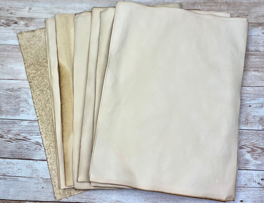 20 Sheets of Coffee Dye Paper - 8.5 X 11 in - Stained - Stationary ...