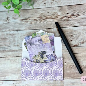 6 Floral Purple Sticker Set - Vintage - Die Cut - Stationary ...