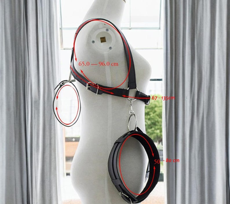 BDSM Women's Leather Thigh Sling Sling, Open Leg Bondage Restraint ...