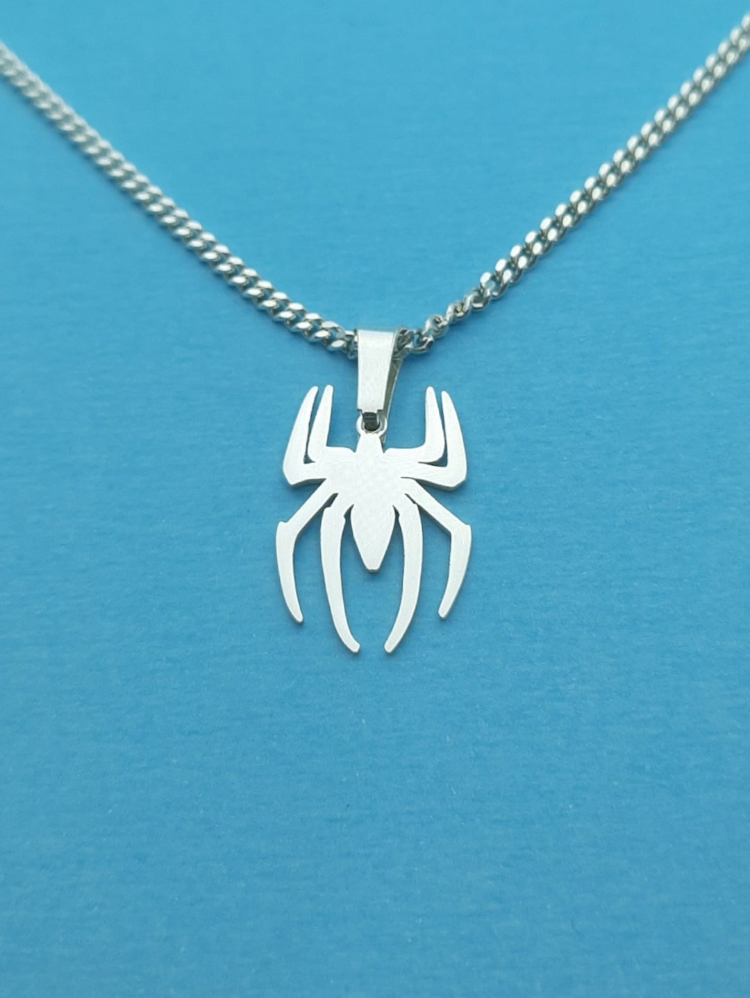Silver Spider-man Inspired Necklace,spiderman Necklace,spider Necklace ...