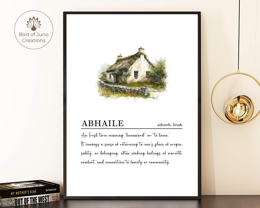 Irish Print, Abhaile Printable Wall Decor, Gaelic Home, Celtic House ...