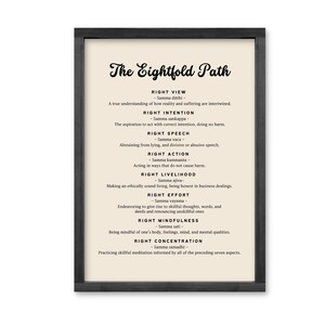 Eightfold Path, Buddhism Print, Printable Buddha Wall Art, Spiritual ...