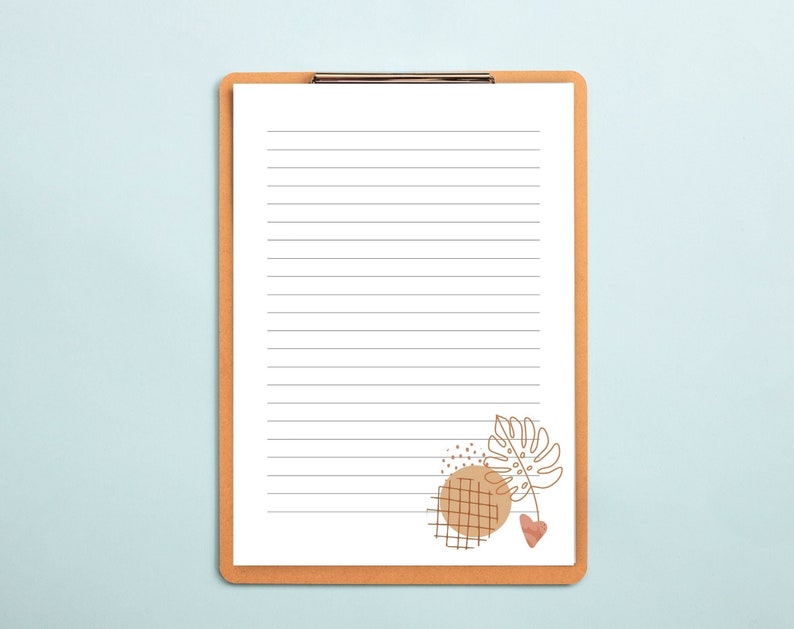 Printable Boho Writing Paper Bohemian Terracotta Flowers - Etsy