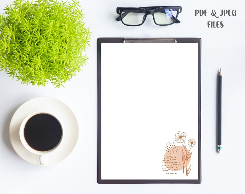 Printable Boho Writing Paper Bohemian Terracotta Flowers - Etsy