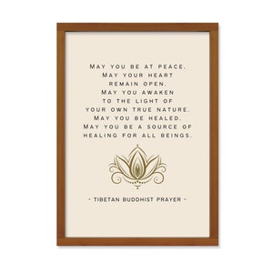 Tibetan Buddhist Prayer Print, Printable Lotus Wall Art, Spiritual Wall ...