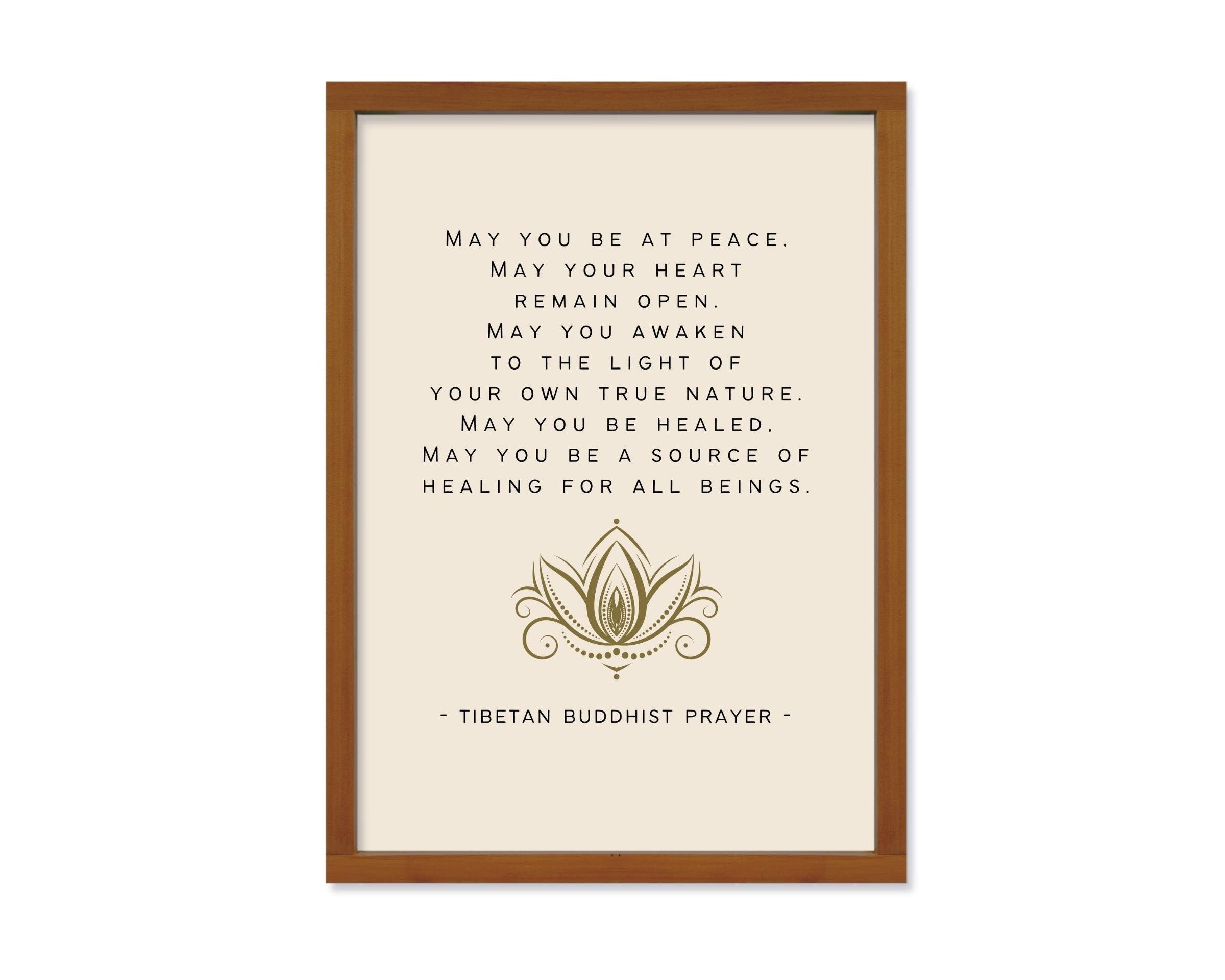 Tibetan Buddhist Prayer Print Printable Lotus Wall Art - Etsy