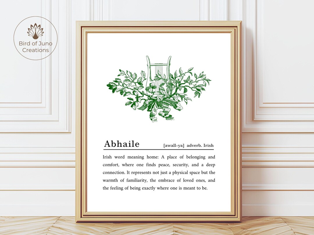 Irish Print, Abhaile Printable Wall Decor, Gaelic Home, Celtic House ...