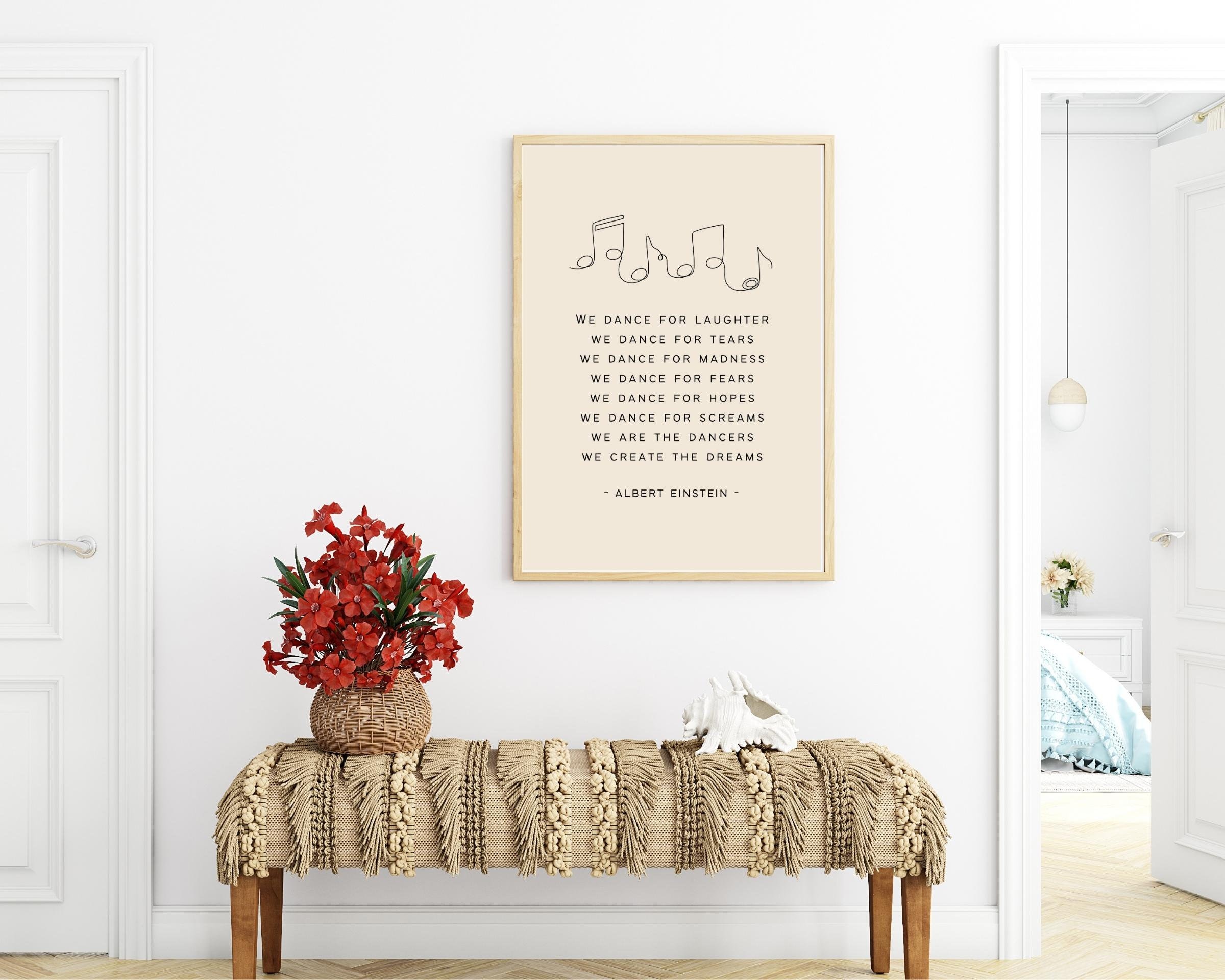 Albert Einstein Quote Print We Dance for Laughter Wall Decor - Etsy