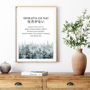 Shikata Ga Nai Definition Print, Japanese Word Printable, Japandi Wall ...