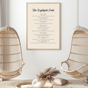 Eightfold Path, Buddhism Print, Printable Buddha Wall Art, Spiritual ...