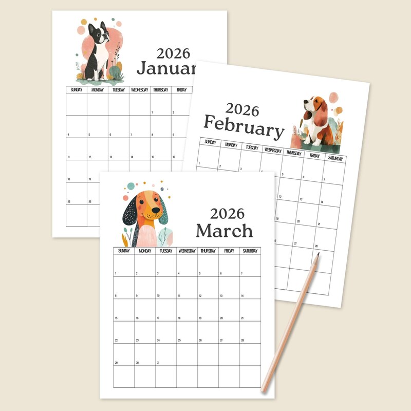 2026 Dog Calendars - Etsy