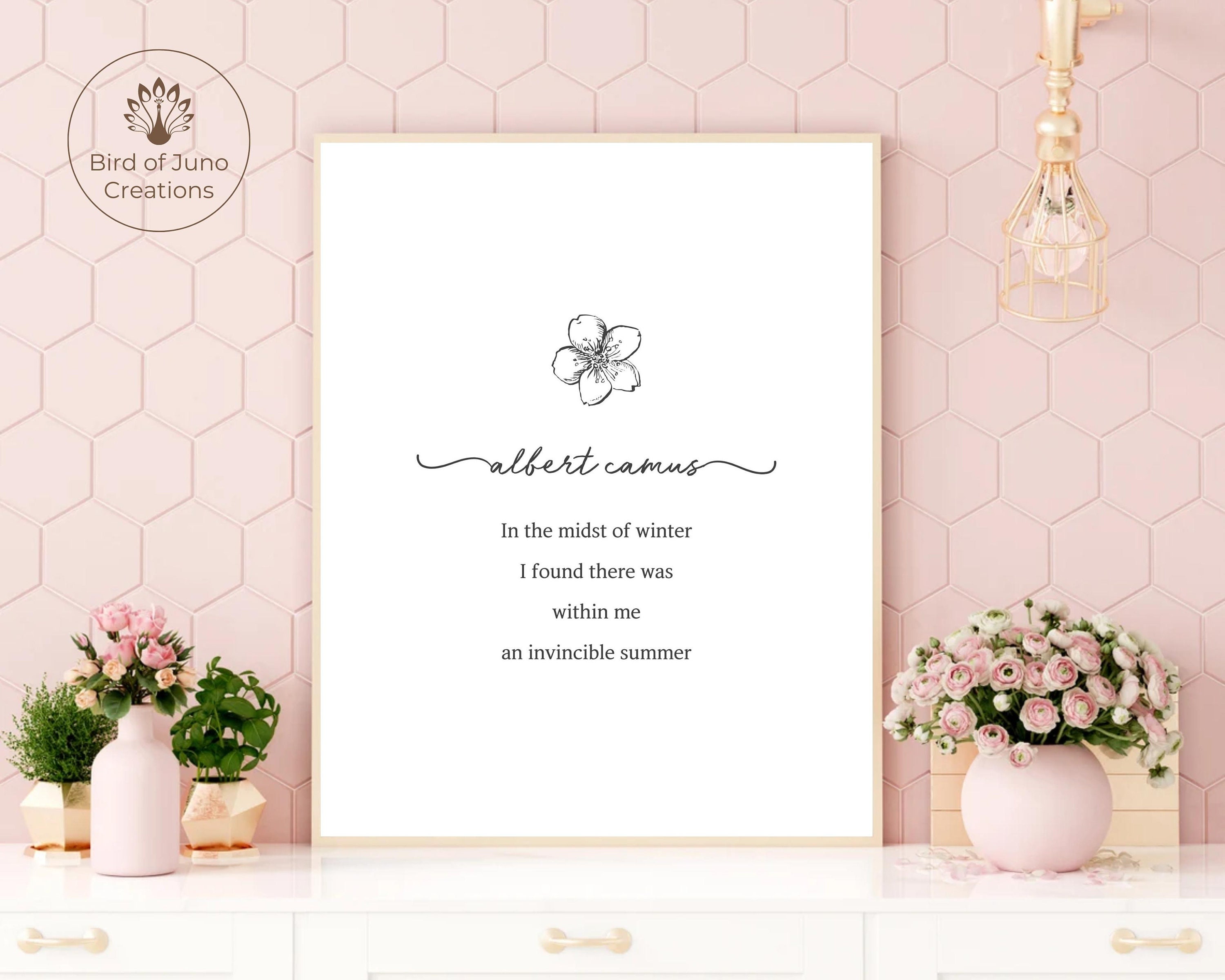 Albert Camus Print, in the Midst of Winter, I Found There Was, Within ...