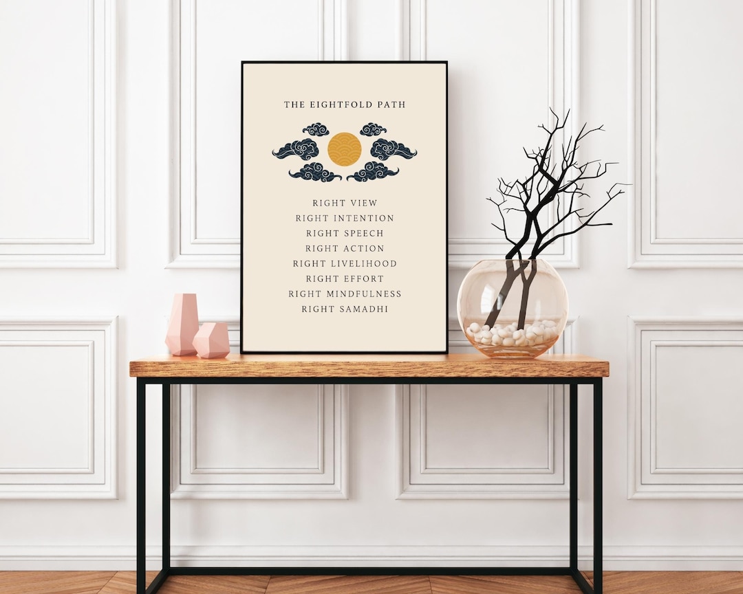 Eightfold Path, Buddhism Print, Printable Buddha Wall Art, Spiritual ...