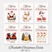 Retro Christmas Cards Printable Set of 6, Boho Holiday Season Digital ...