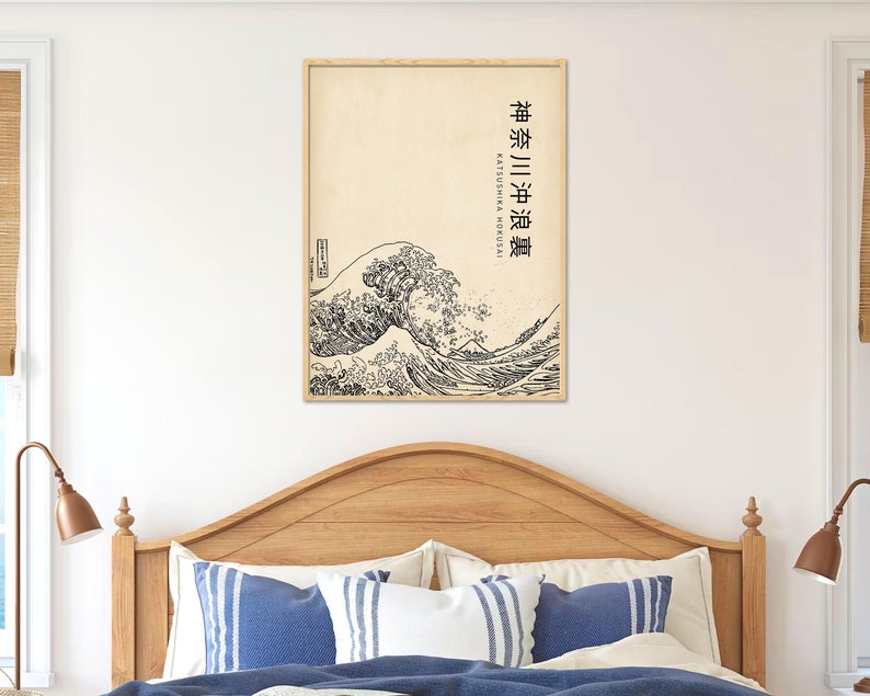 The Great Wave off Kanagawa Print, Hokusai Japanese Printable Wall Art ...