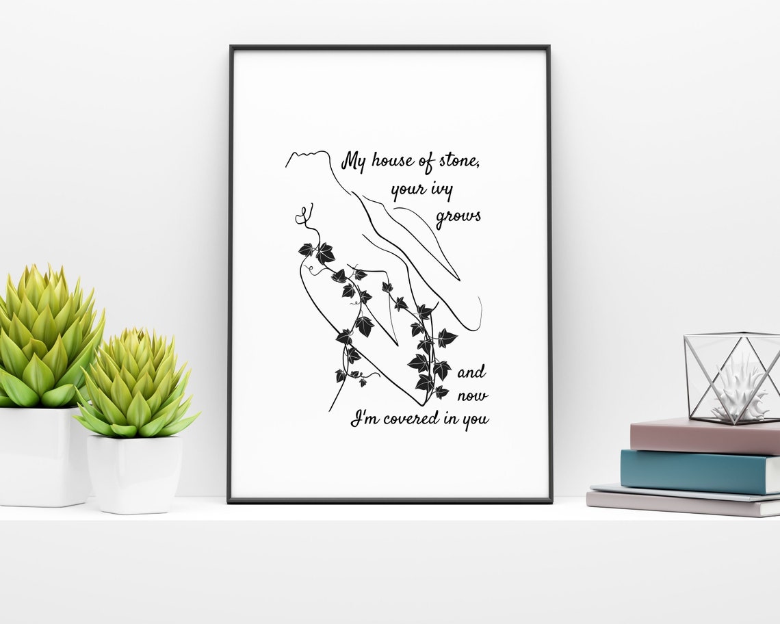 Ivy Printable Poster Ivy Song Lyrics Evermore Album Wall Art - Etsy