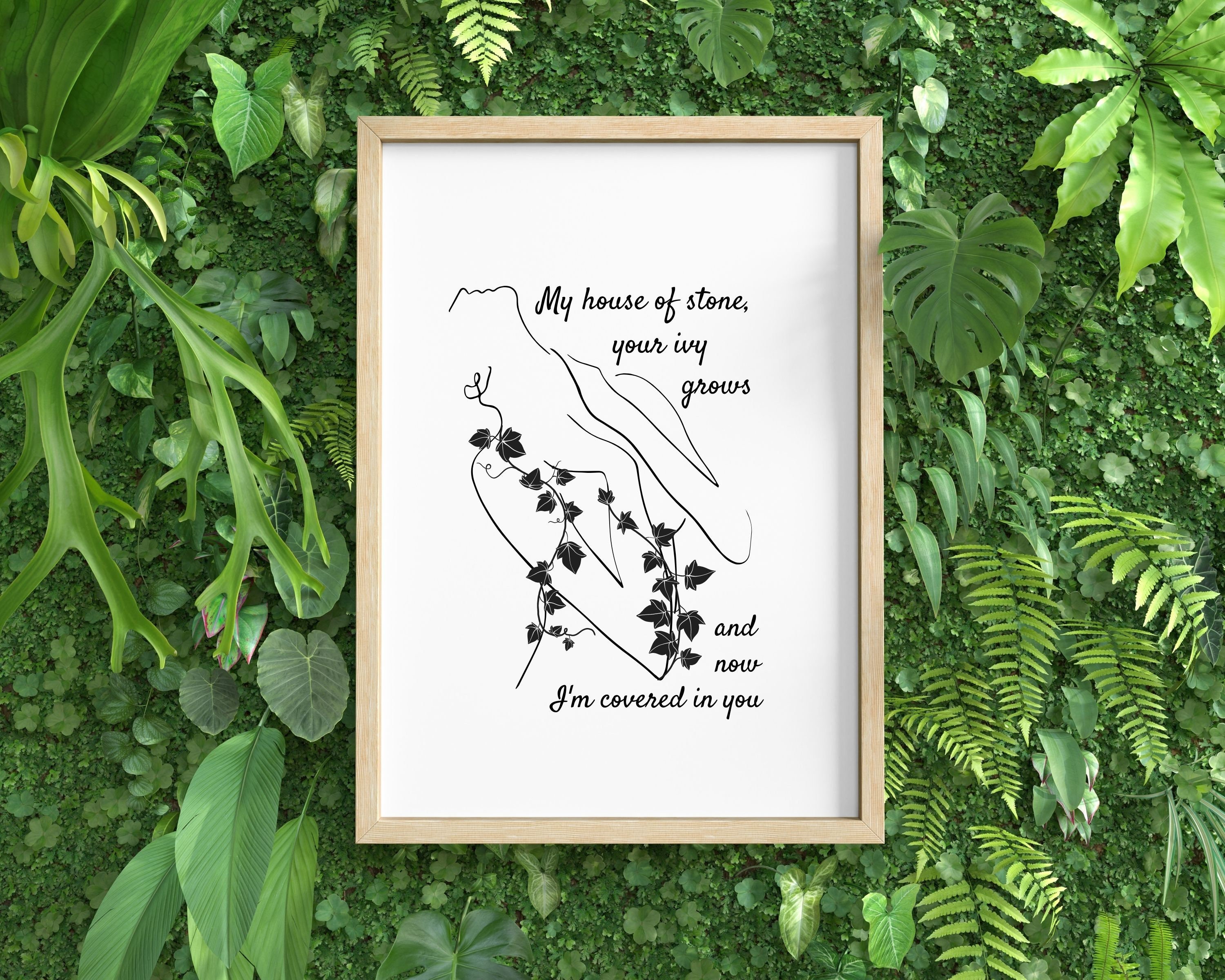 Ivy Printable Poster Ivy Song Lyrics Evermore Album Wall Art | Etsy