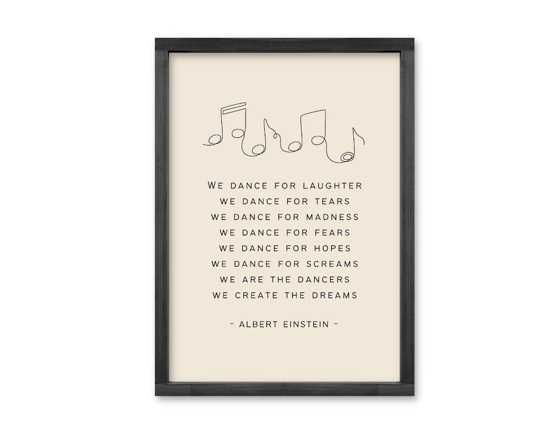 Albert Einstein Quote Print: We Dance for Laughter (digital Download ...