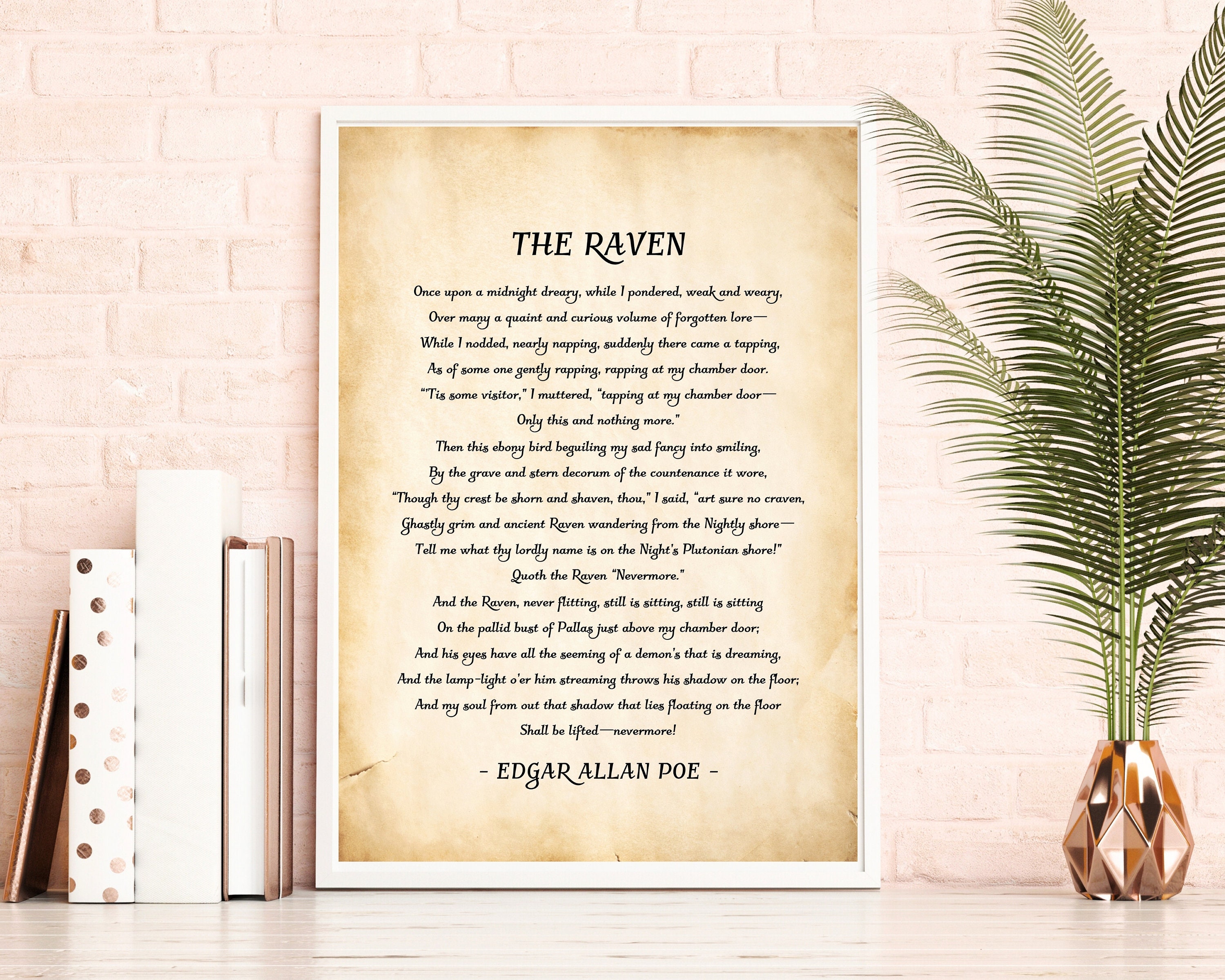 Edgar Allan Poe Print, the Raven Poem Poster, Printable Wall Art - Etsy