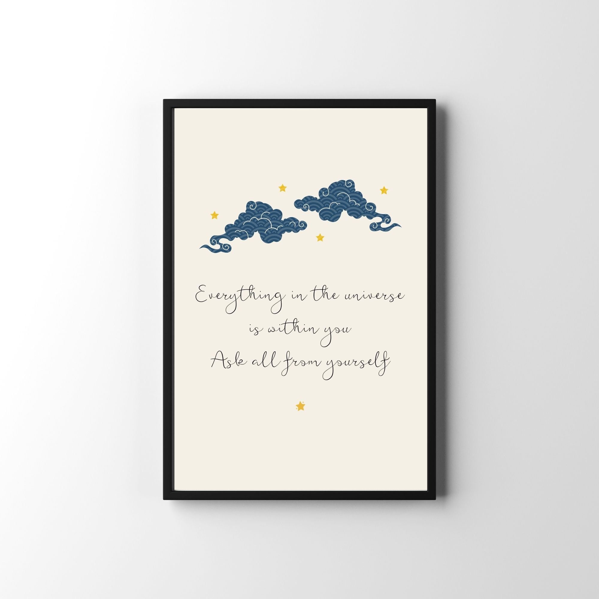 Rumi Quote Wall Art Poster, Everything in the Universe is Within You ...