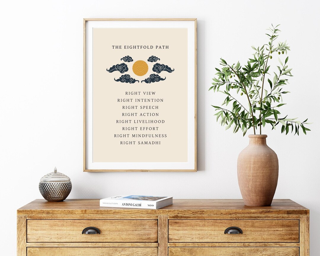 Eightfold Path Buddhism Print Printable Buddha Wall Art - Etsy