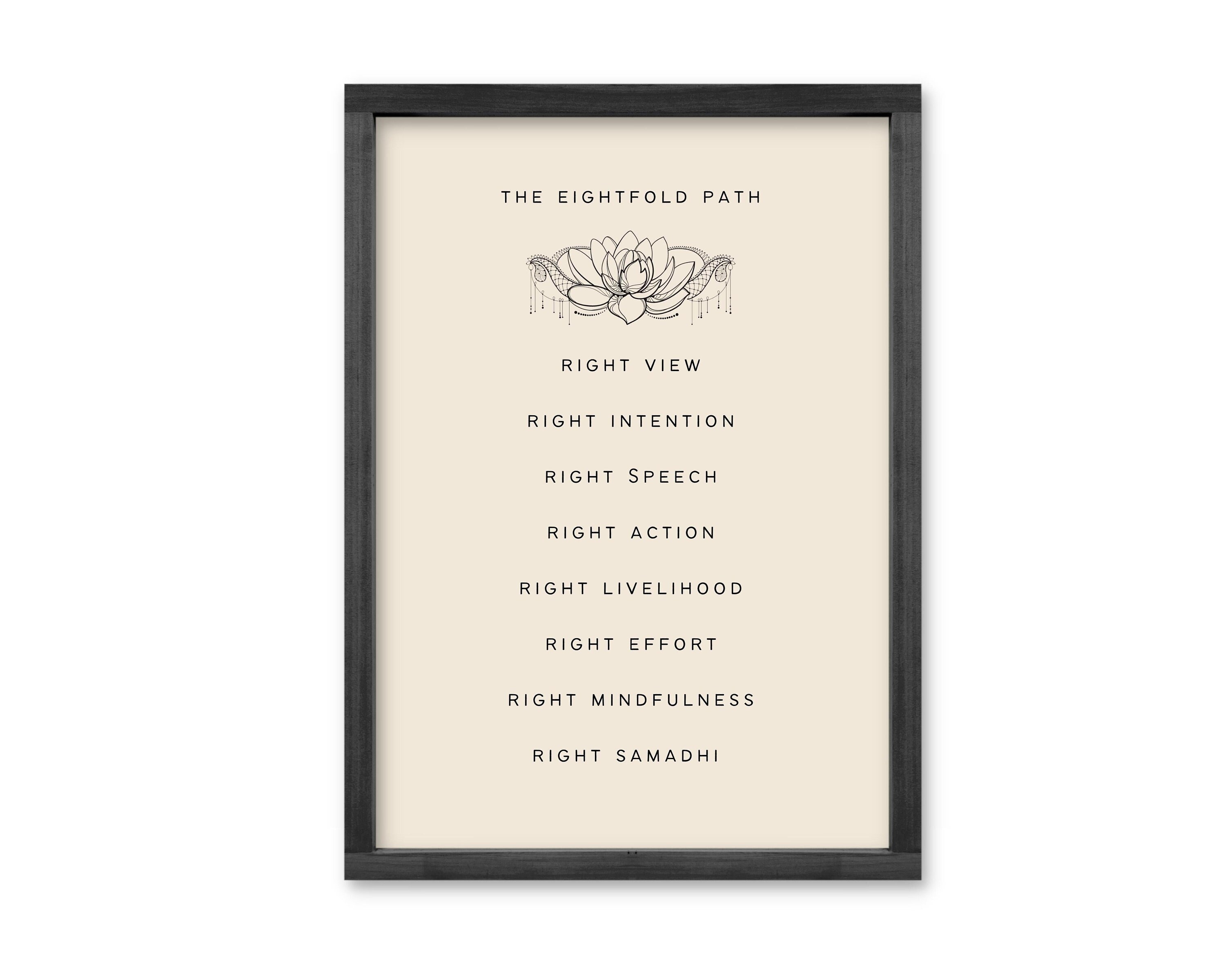 Eightfold Path, Buddhism Print, Printable Buddha Wall Art, Spiritual ...