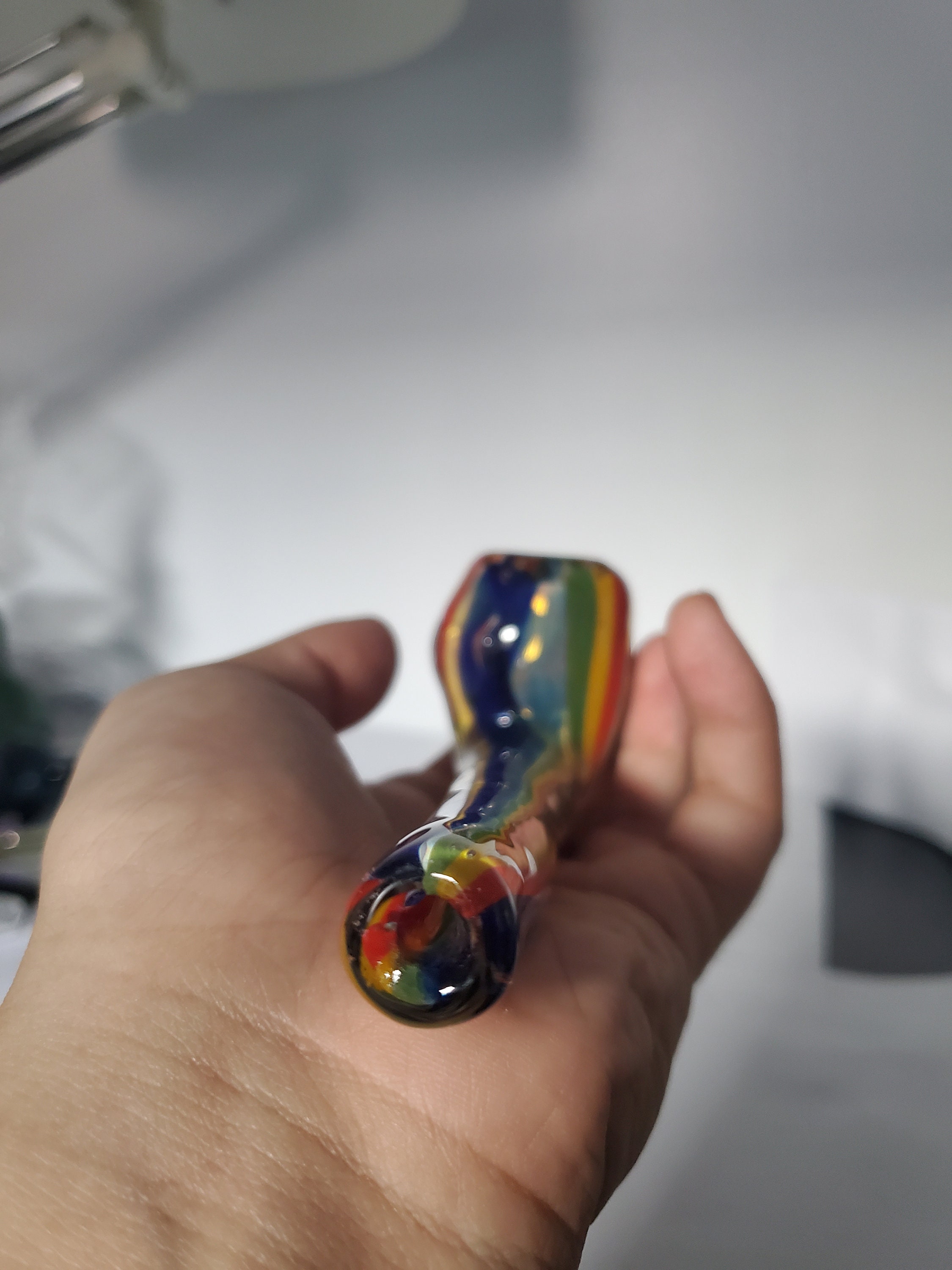 Rainbow Smoking Pipe, Pride Edition Handmade Glass Tobacco Pipe ...